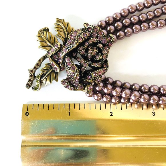 Heidi Daus | Jewelry | Heidi Daus Purple Faux Pearl Blooming Rose ...
